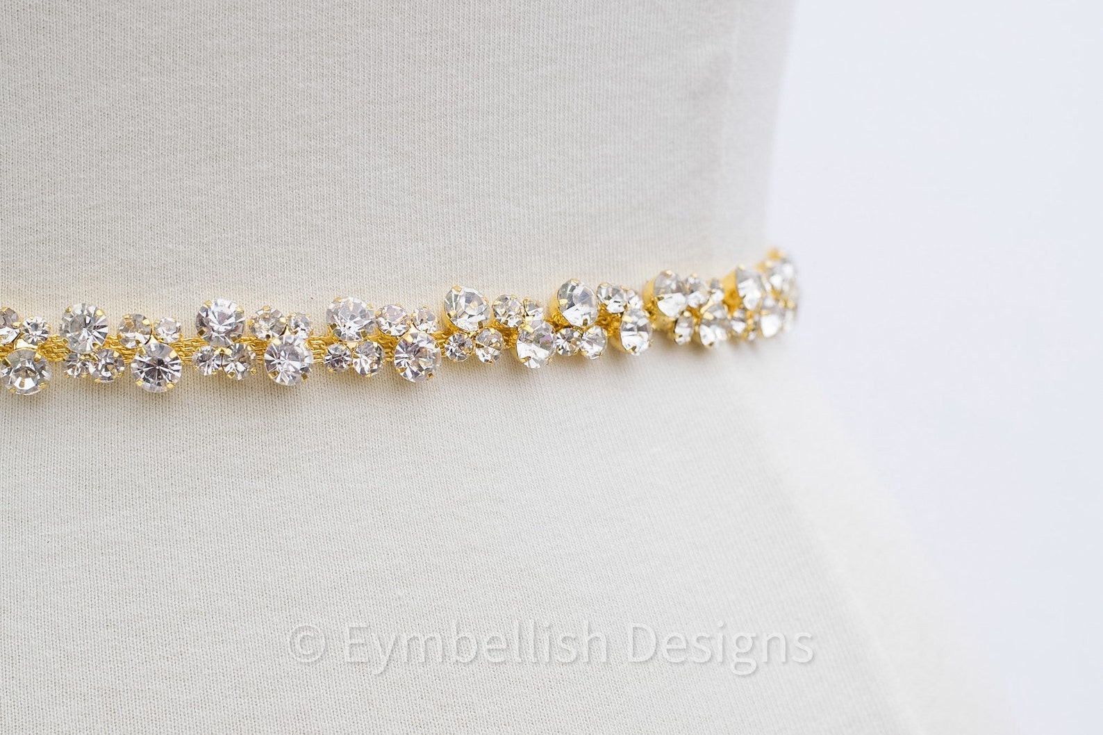 Thin Rose Gold Rhinestone Belt- Rose Gold Bridesmaids Belt - Thin ...