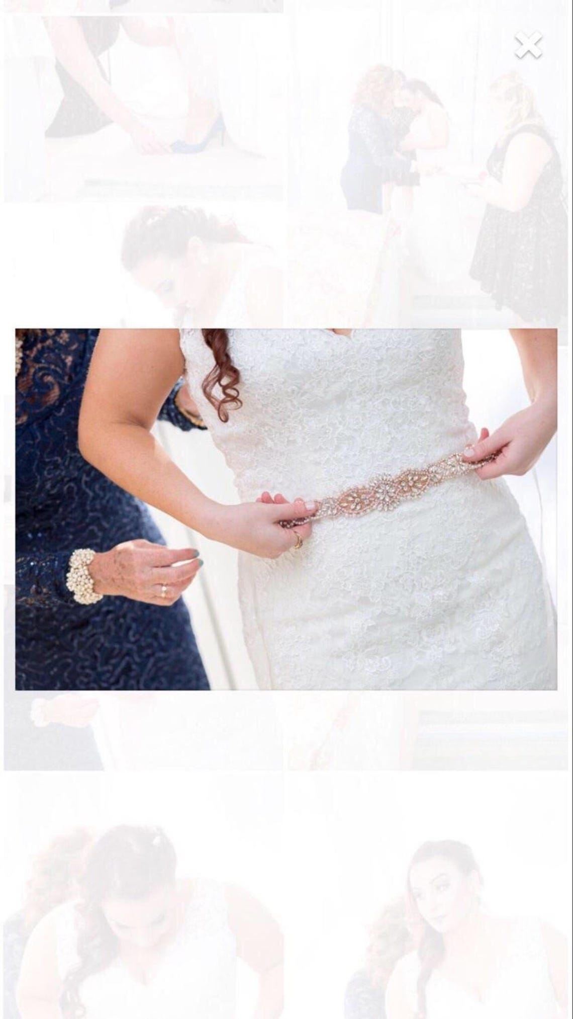 Rose Gold Crystal Rhinestone Bridal Belt on Satin Sash - Bridal Sash ...