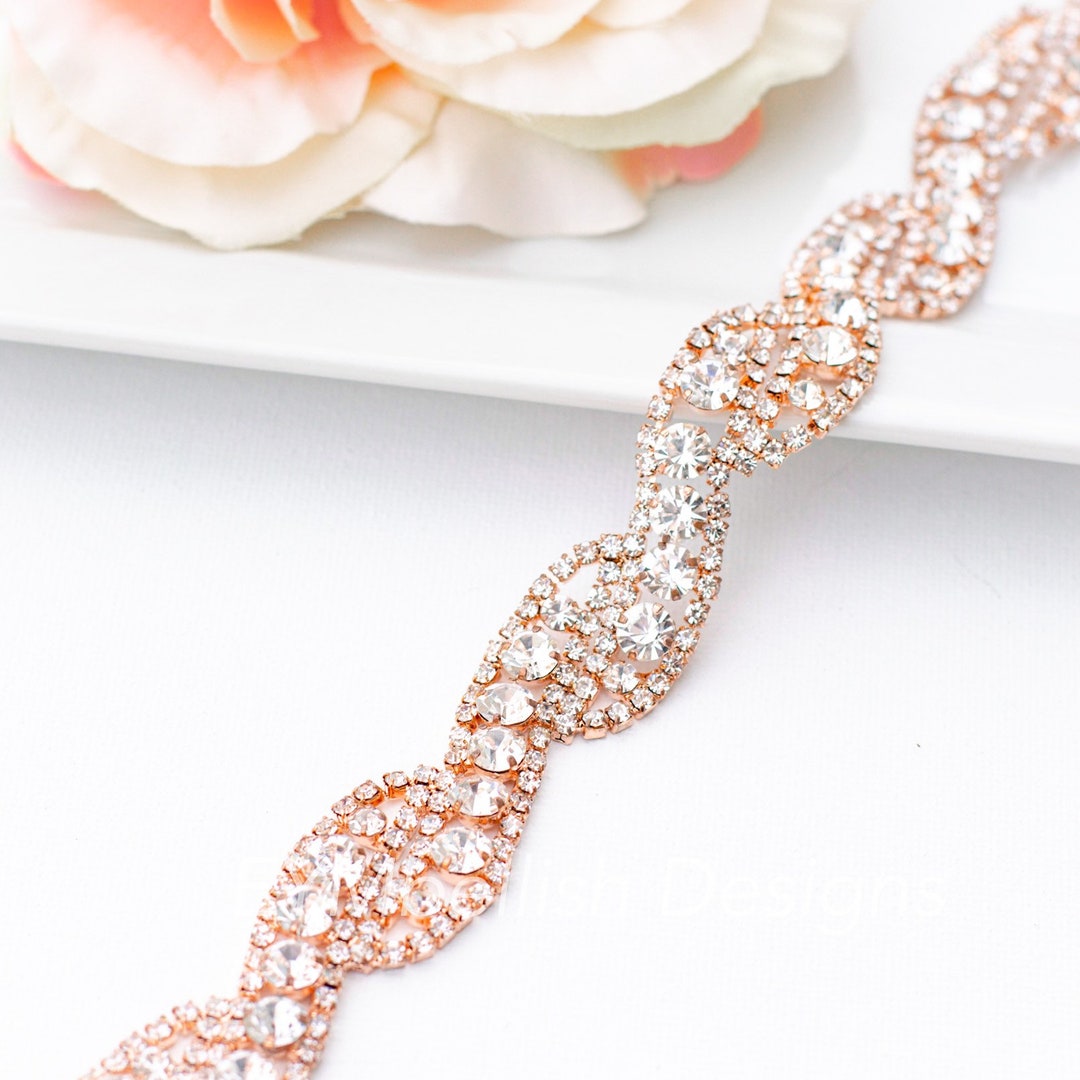 Rose Gold Bridal Belt- Bridal Accessory -rose Gold Bridesmaids Belt ...