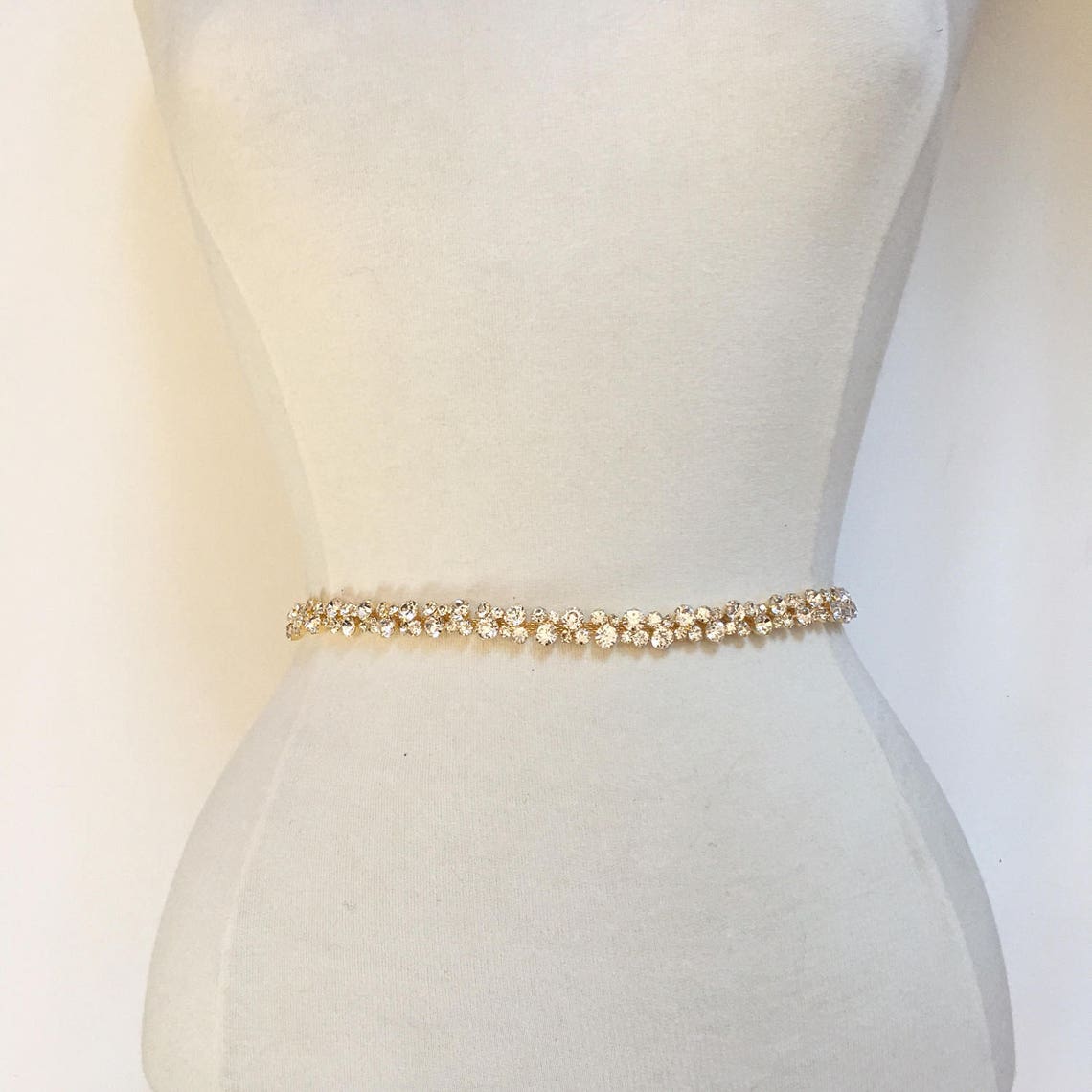 Thin rose gold Rhinestone Belt rose gold Bridesmaids Belt | Etsy