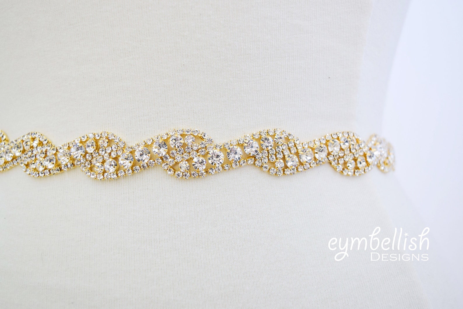 Clasp Rose Gold Wedding Belt Full Length Thin Bridal Belt - Etsy