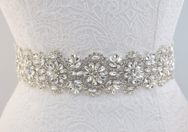 Crystal Rhinestone Bridal Belt Bridal Sash Rhinestone Belt - Etsy