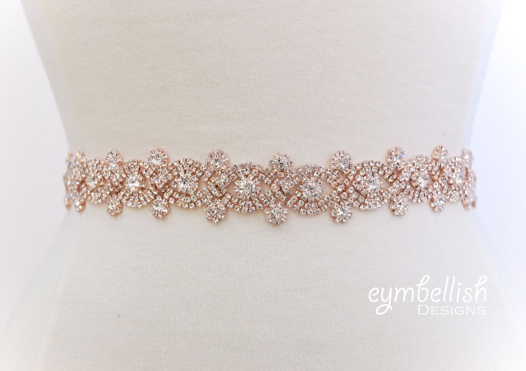 All the Way Around Rose Gold Belt With Clasp- Bridal Belt or Rose Gold ...