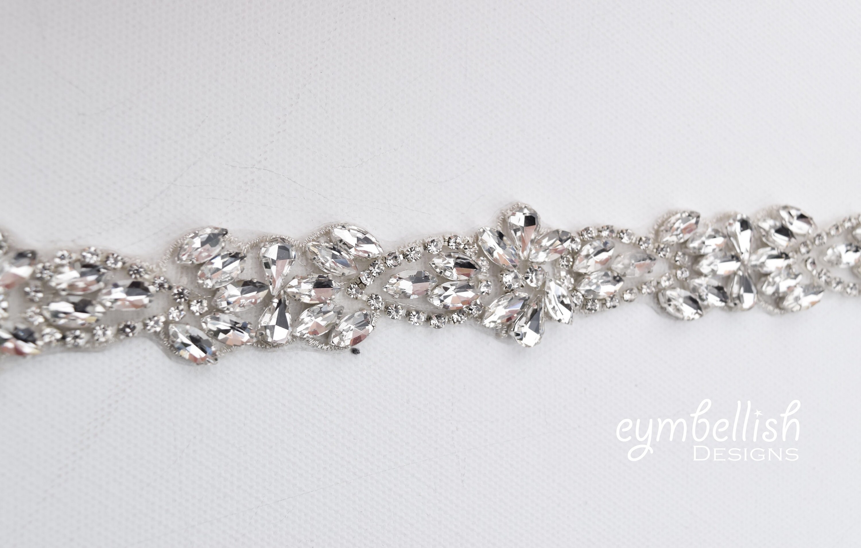 Full Length Crystal Rhinestone Bridal Belt All the Way Around - Etsy