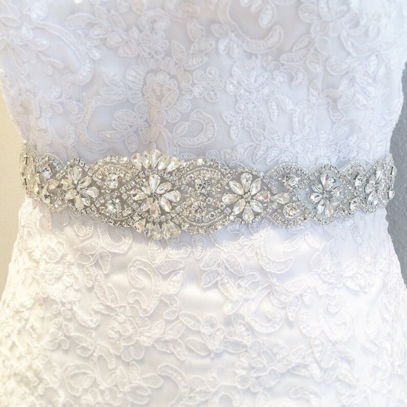 Crystal Rhinestone Belt with Clasp Bridal Belt Bridal Sash | Etsy