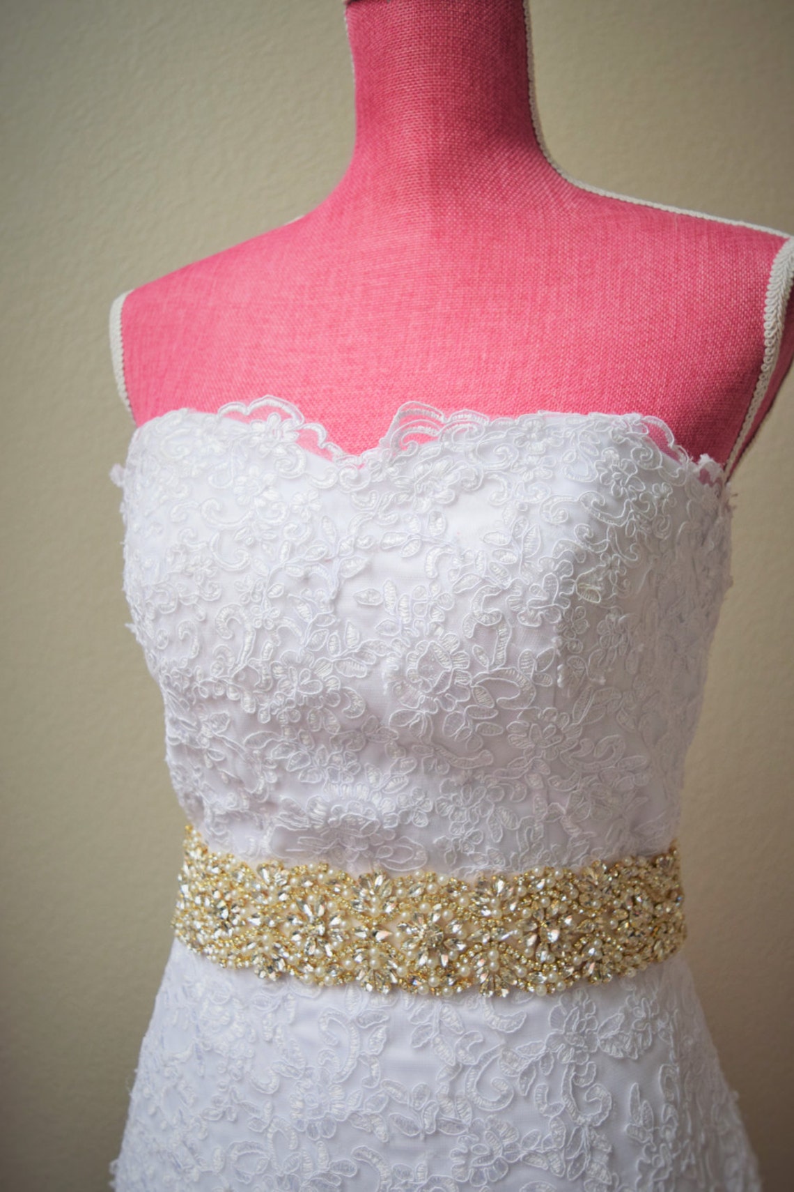 Gold Rhinestone Bridal Belt Gold Bridal Sash rhinestone Belt | Etsy