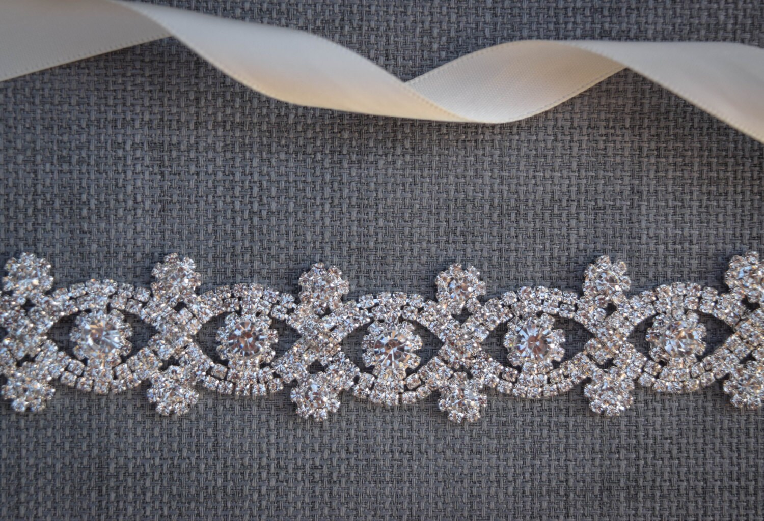 Thin Crystal Rhinestone Belt- Bridal Belt or Bridesmaids Belt- Silver ...