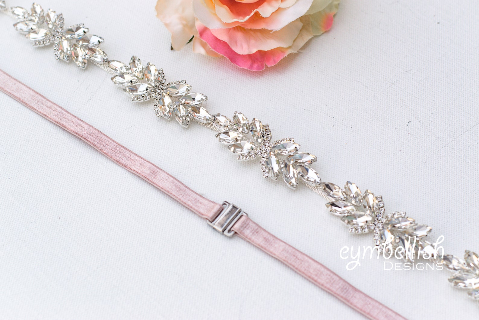 Bridal Belt With Elastic Clasp 1 Fitted Wedding Sash - Etsy