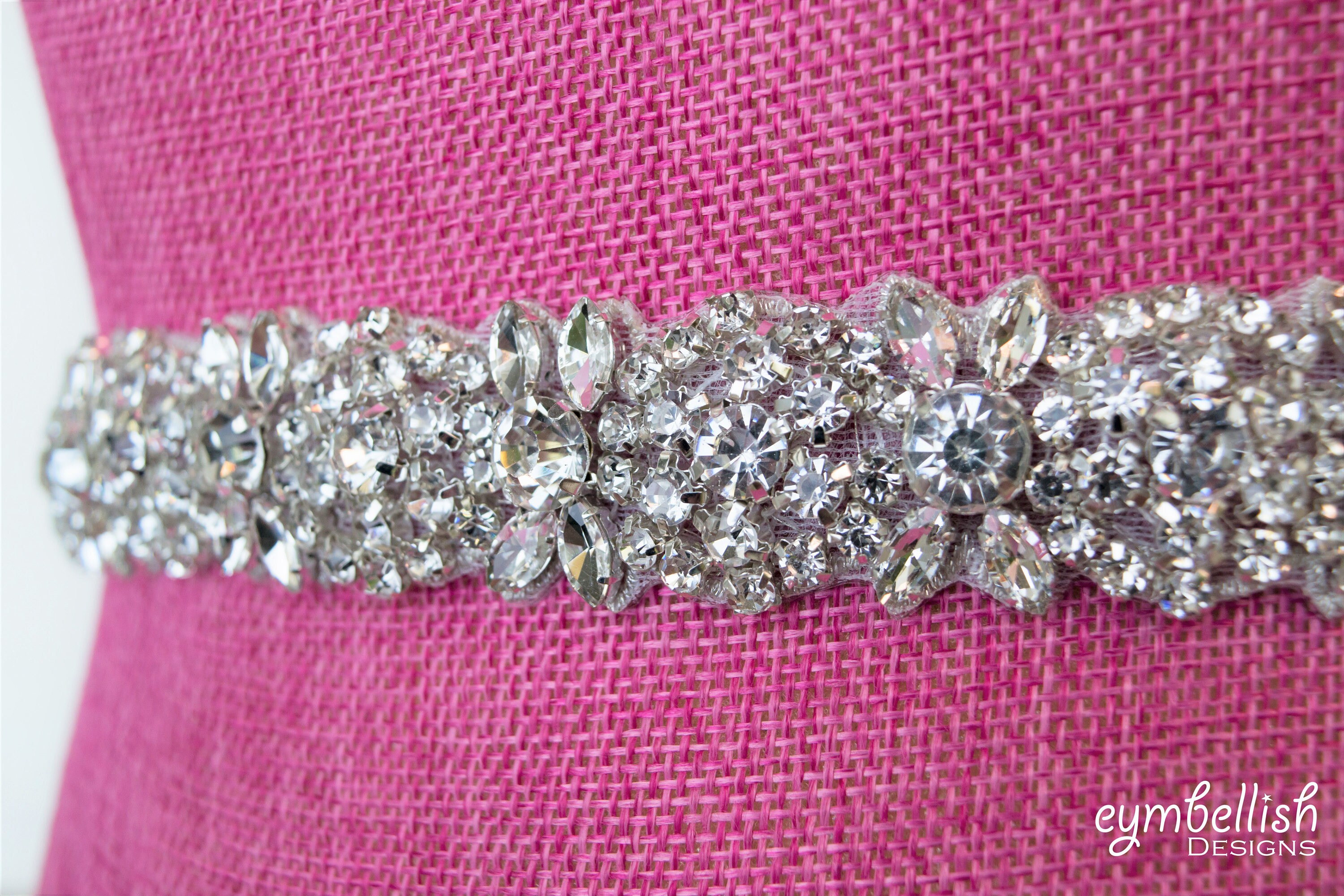 Full Length Crystal Rhinestone Bridal Belt Rose Gold Bridal | Etsy