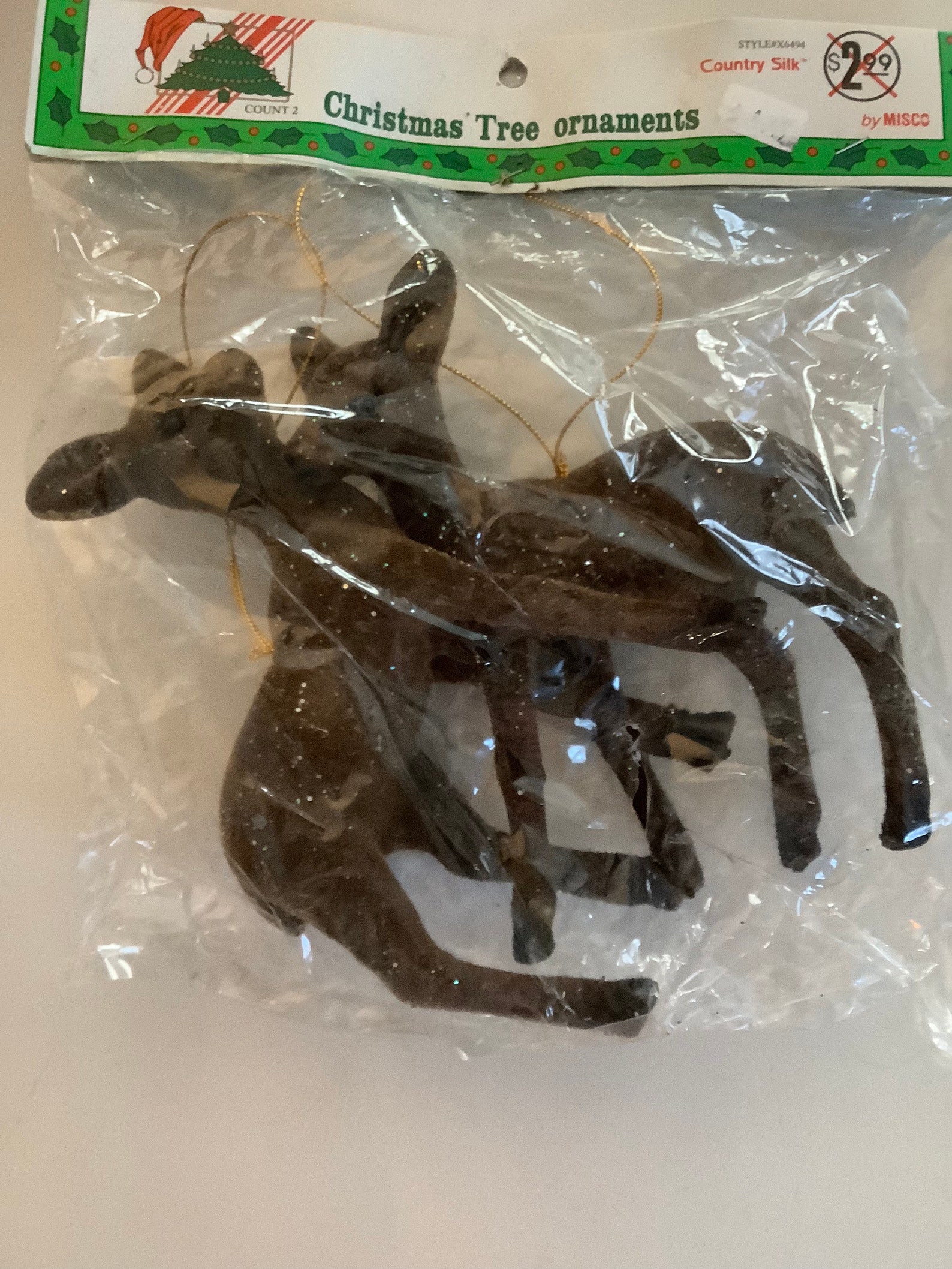 2 Flocked Deer Vintage Flocked Deer NIP Misco Flocked Deer - Etsy