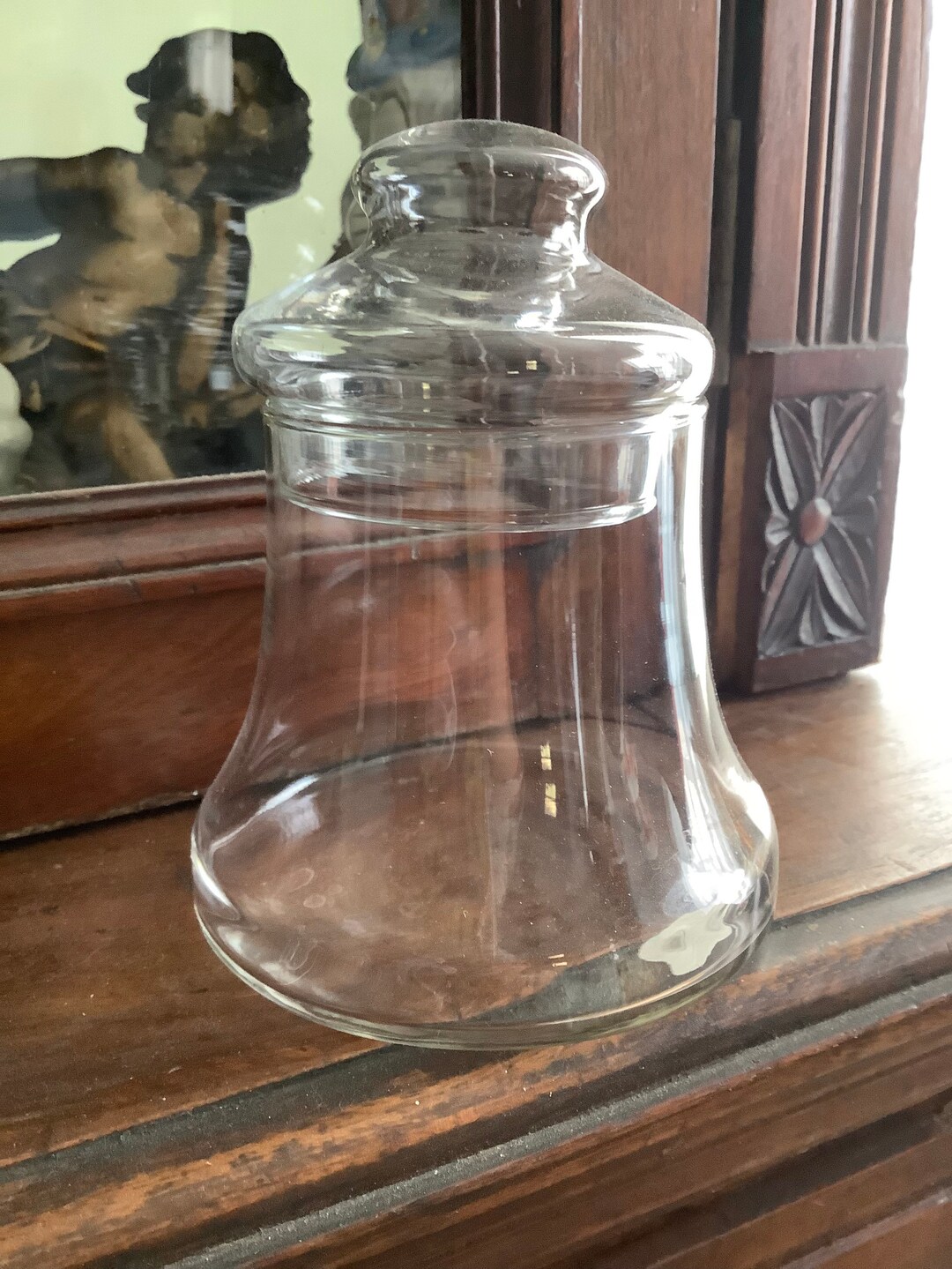 Bell Shaped Jar, Bell Jar With Lid, Terrarium, Apothecary Jar ...