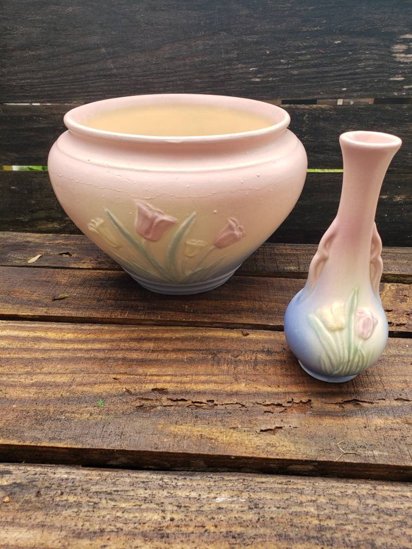 Hull Tulip Planter Vintage Hull Art Pottery Hull Tulip - Etsy