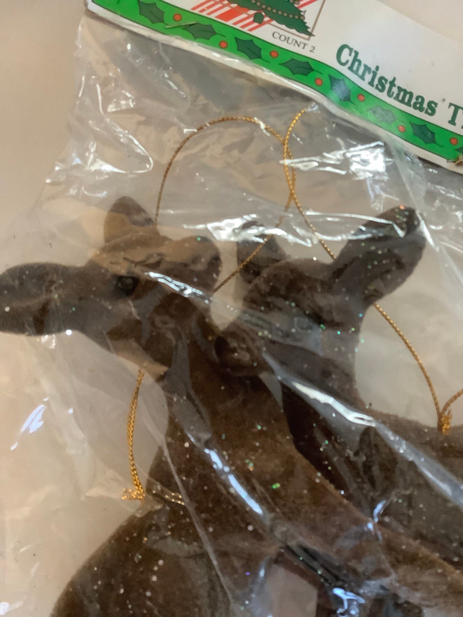 2 Flocked Deer Vintage Flocked Deer NIP Misco Flocked Deer | Etsy