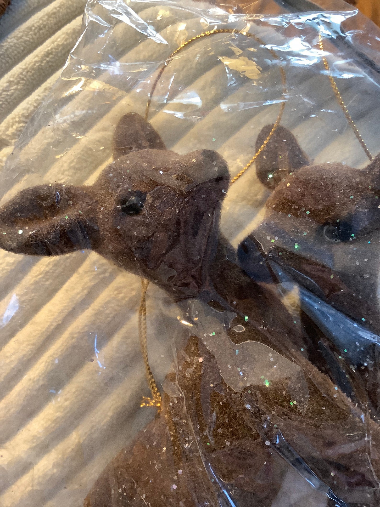 2 Flocked Deer Vintage Flocked Deer NIP Misco Flocked Deer - Etsy