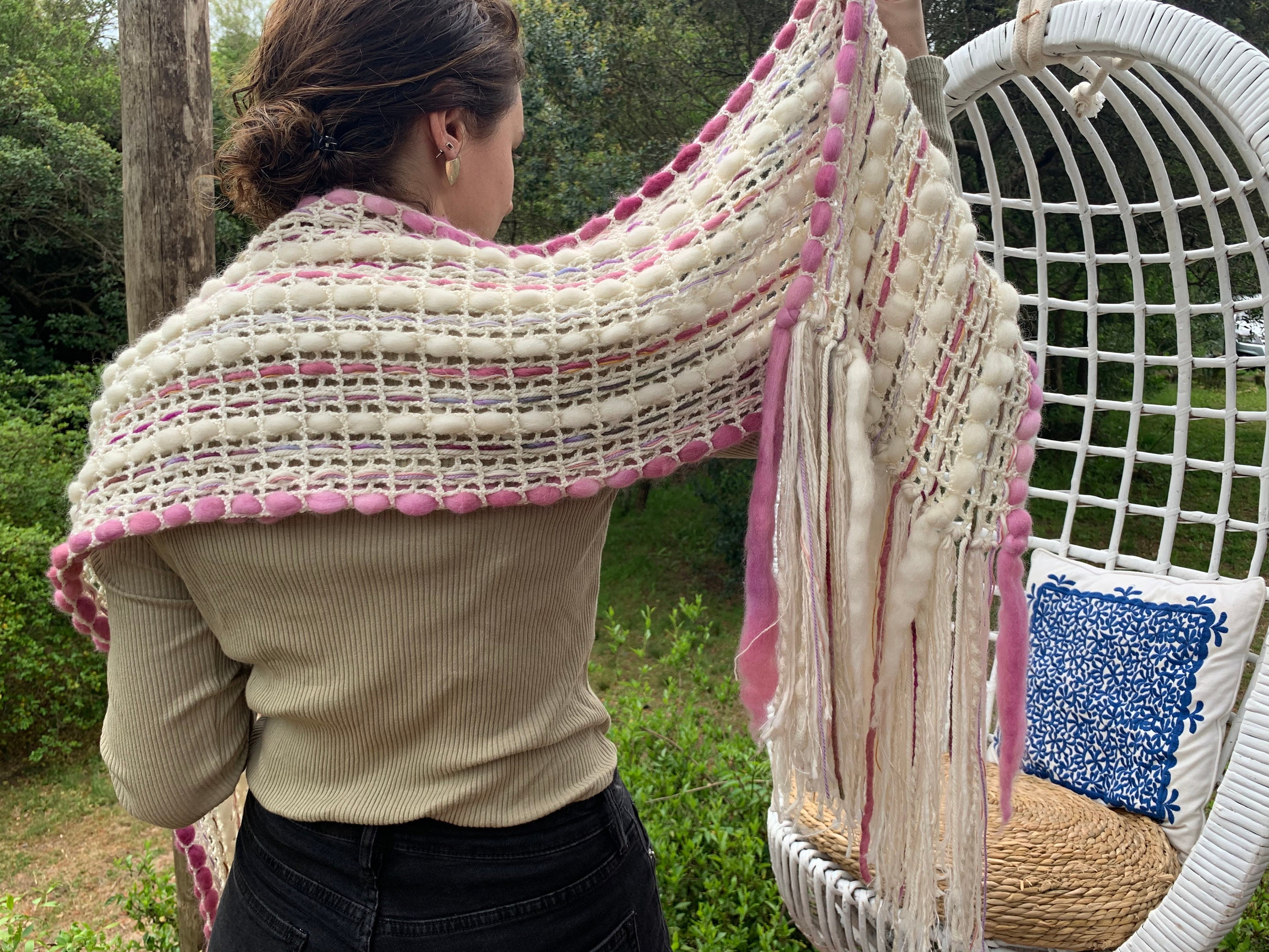 Pure Wool Scarf Chunky Knit Scarf Soft Shawl Knitted Large - Etsy