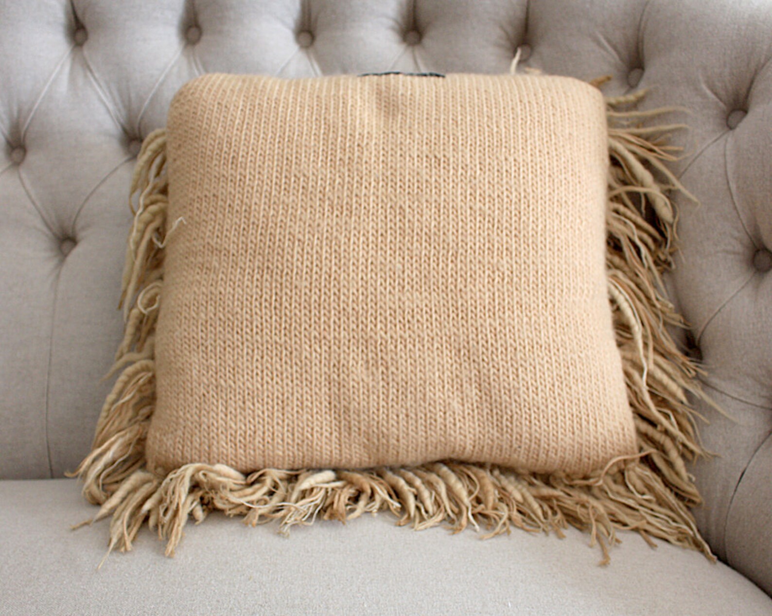 Decorative Pillows for Couch Wool Knitted Pillow Case Chunky | Etsy