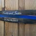 Thin Blue Line Art Mr. and Mrs. Sign Wedding Sign Wooden - Etsy