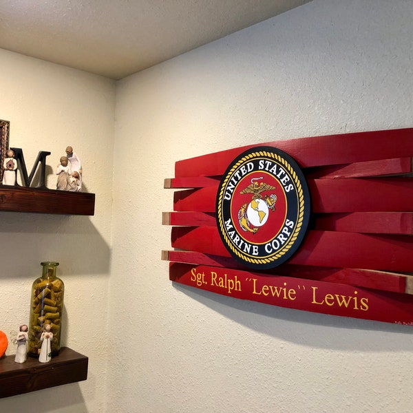 Usmc Veteran Wall Art - Etsy