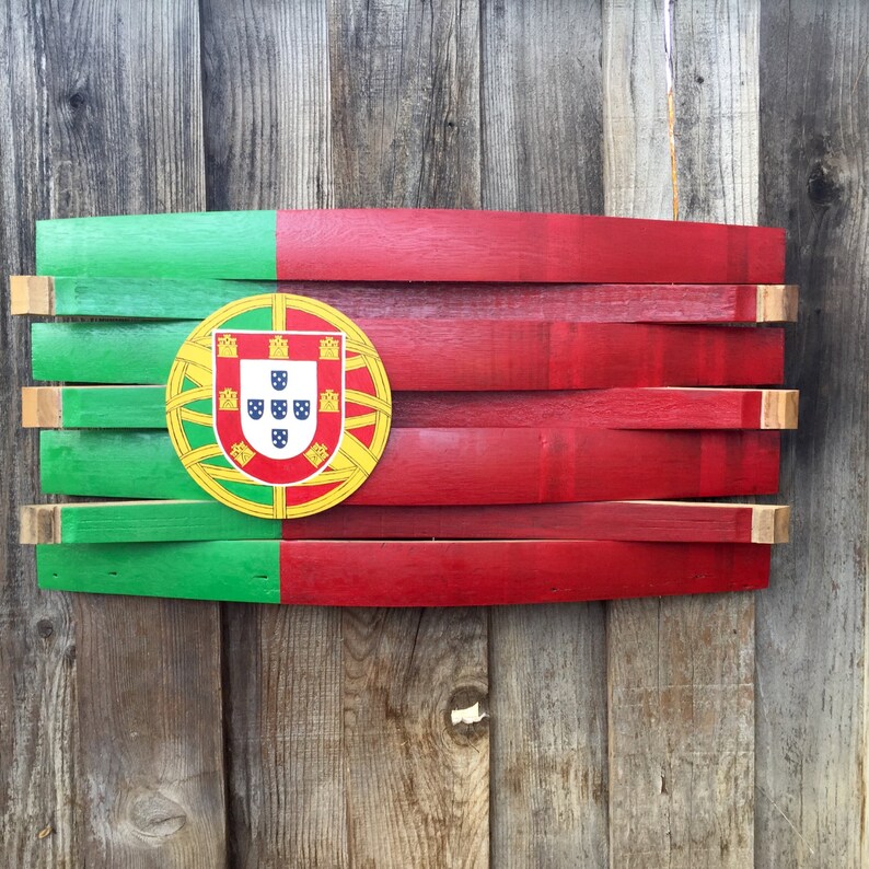 Portugal Flag Wine Barrel Decor Wood Portugal Flag Wall - Etsy