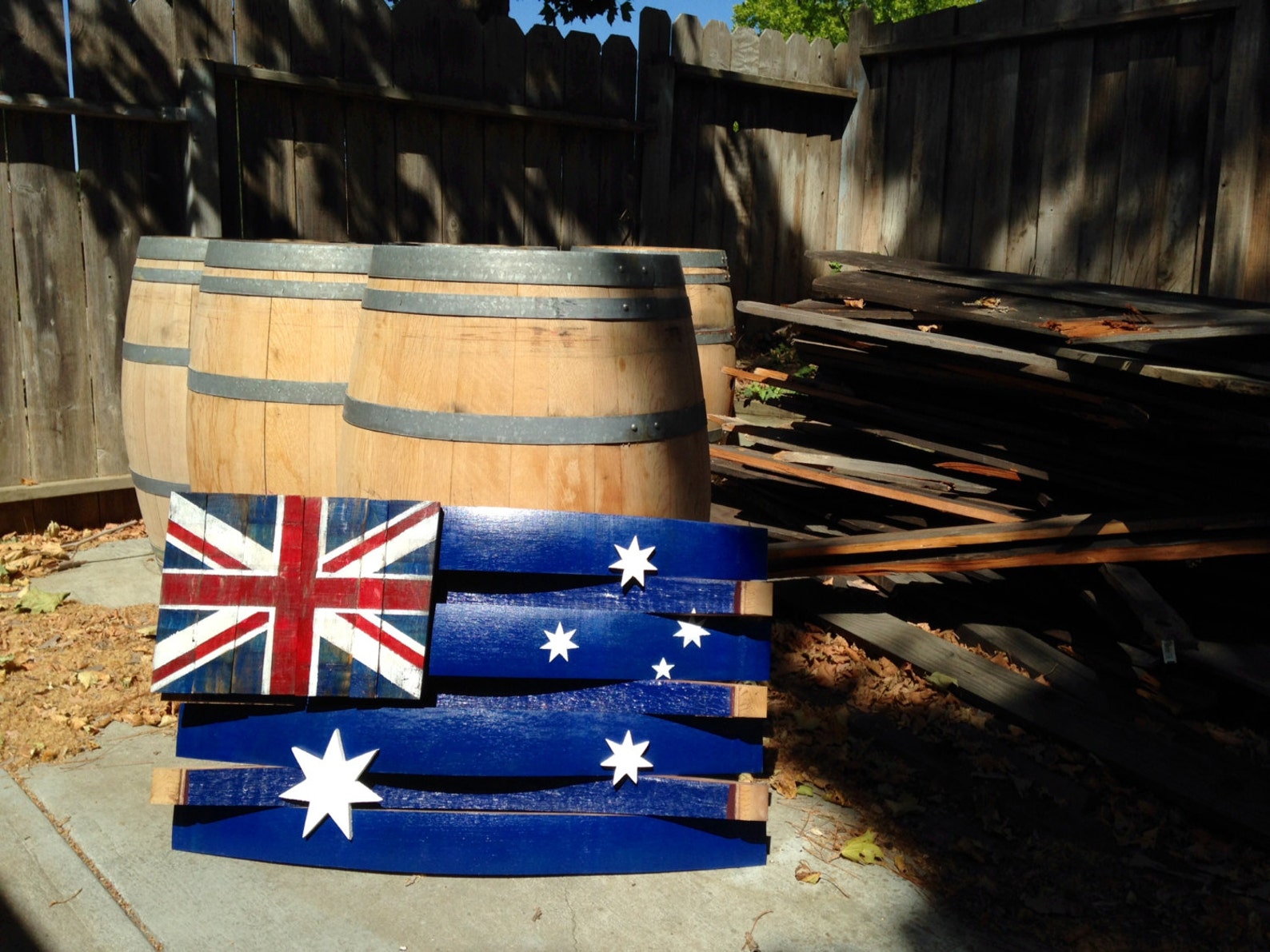Australia Flag Barrel Flag Rustic Flag Wine Lovers Gift | Etsy