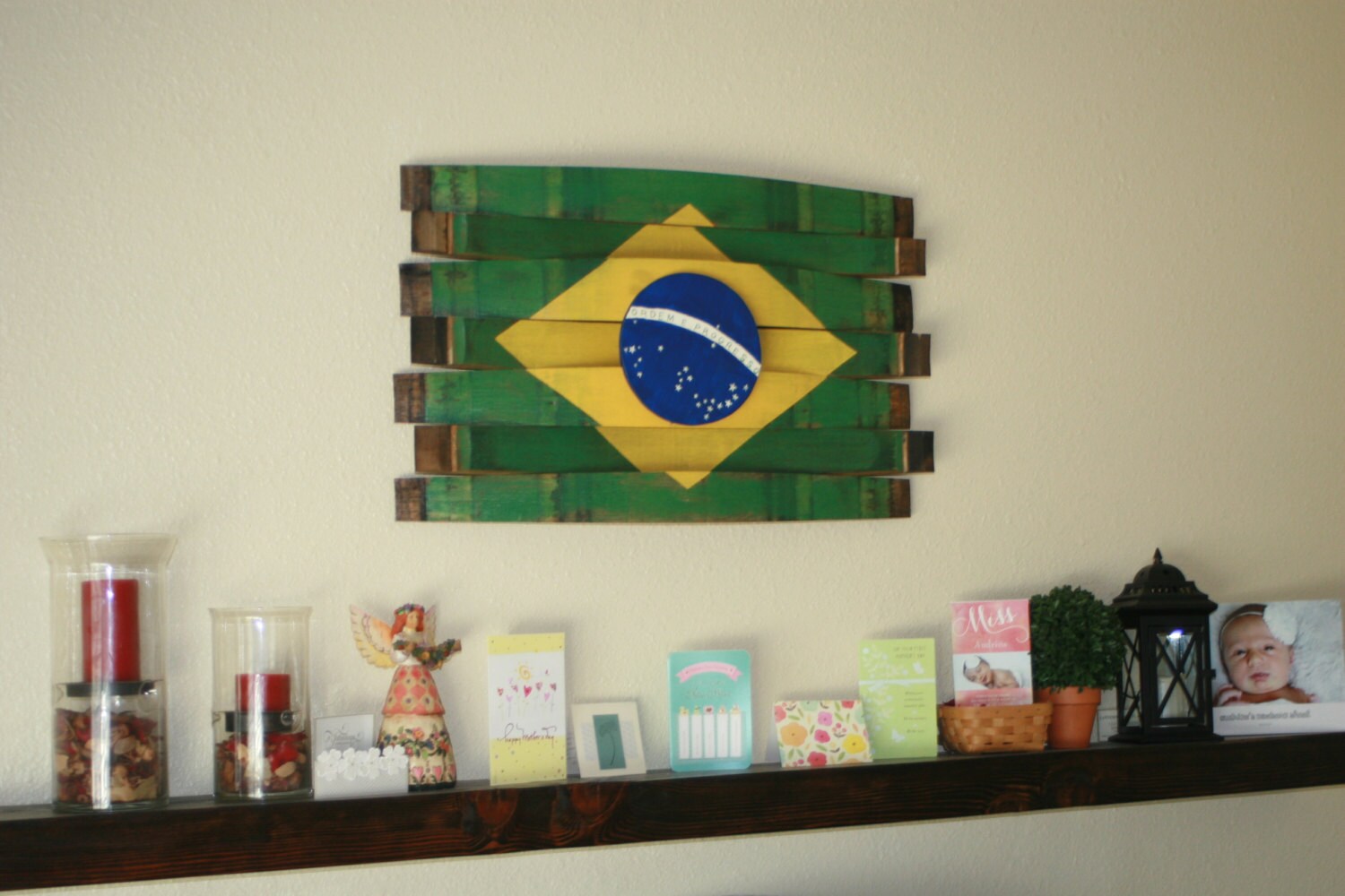 Wood Brazil Flag Oak Barrel Brazil Flag Wood Sculpture - Etsy