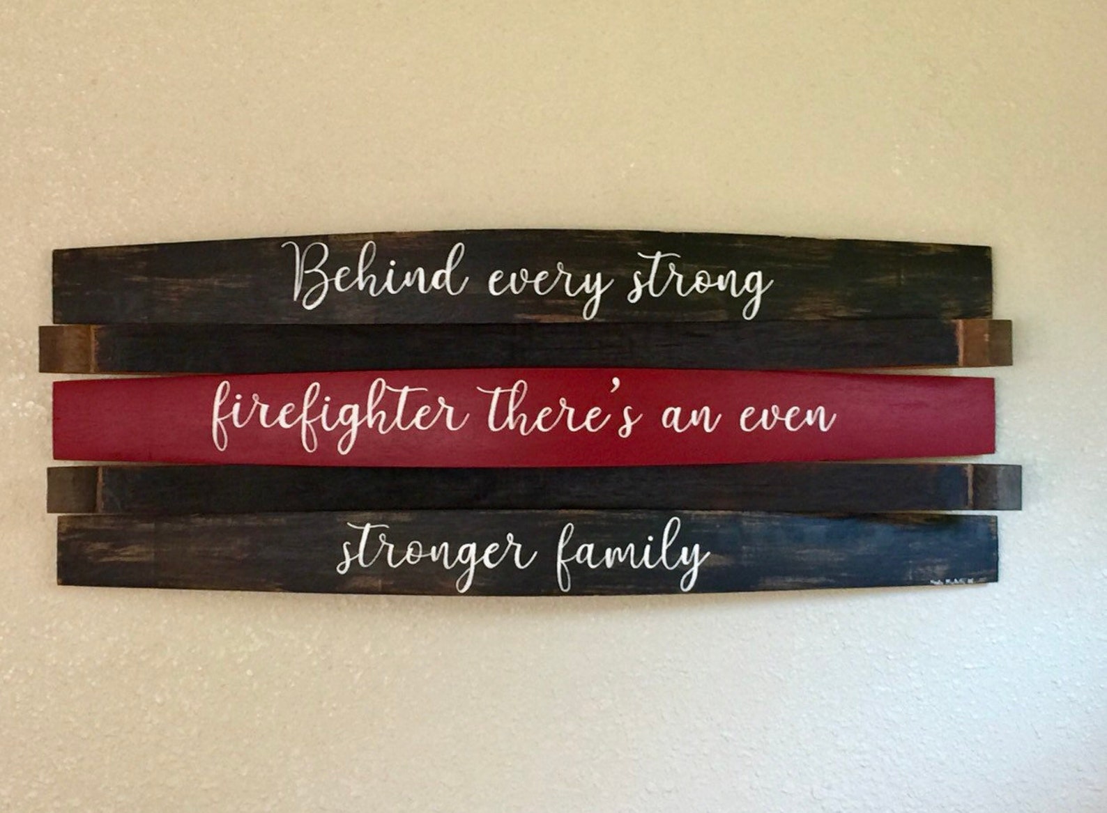 Fireman Wall Hang Firefighter Gift Wine Barrel Sign Thin - Etsy