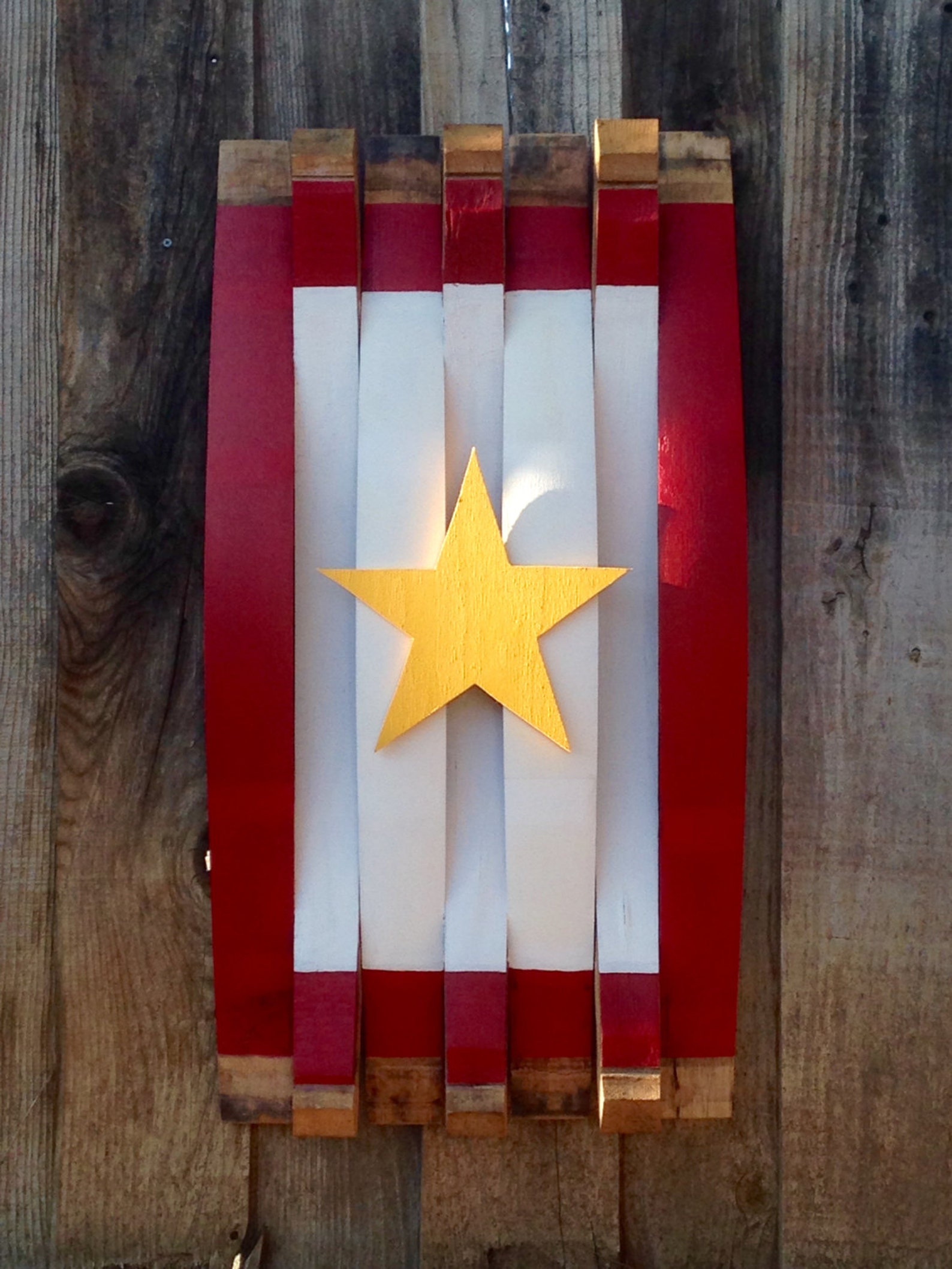 Gold Star Service Flag Wood Memorial Flag Fallen Soldier | Etsy