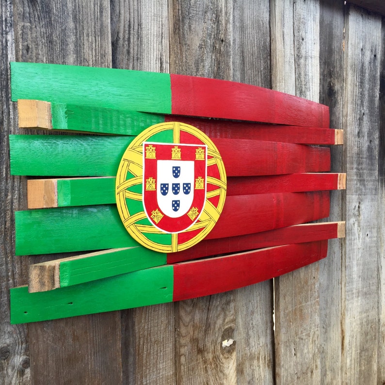 Portugal Flag Wine Barrel Decor Wood Portugal Flag Wall - Etsy