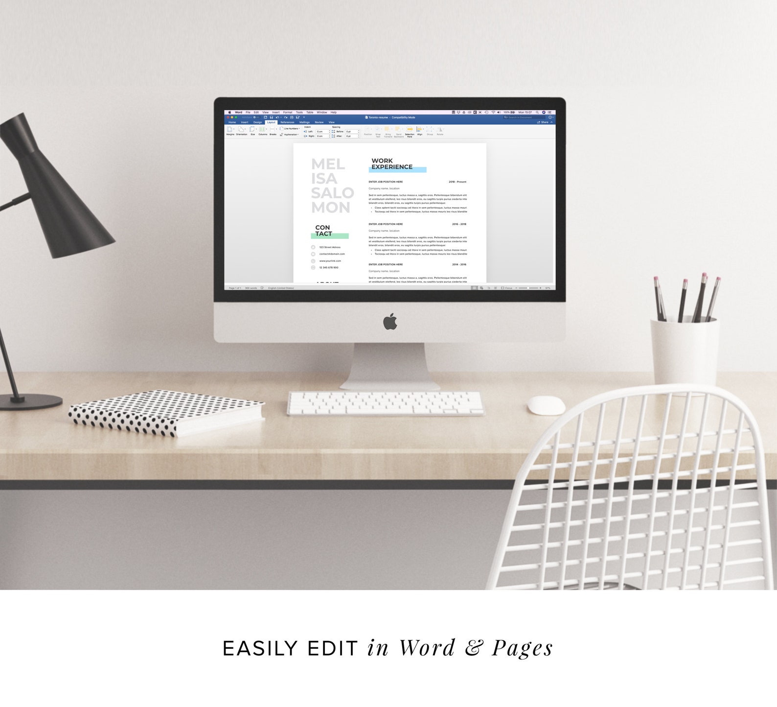 Resume Template Resume CV Template CV Design Curriculum Vitae CV ...