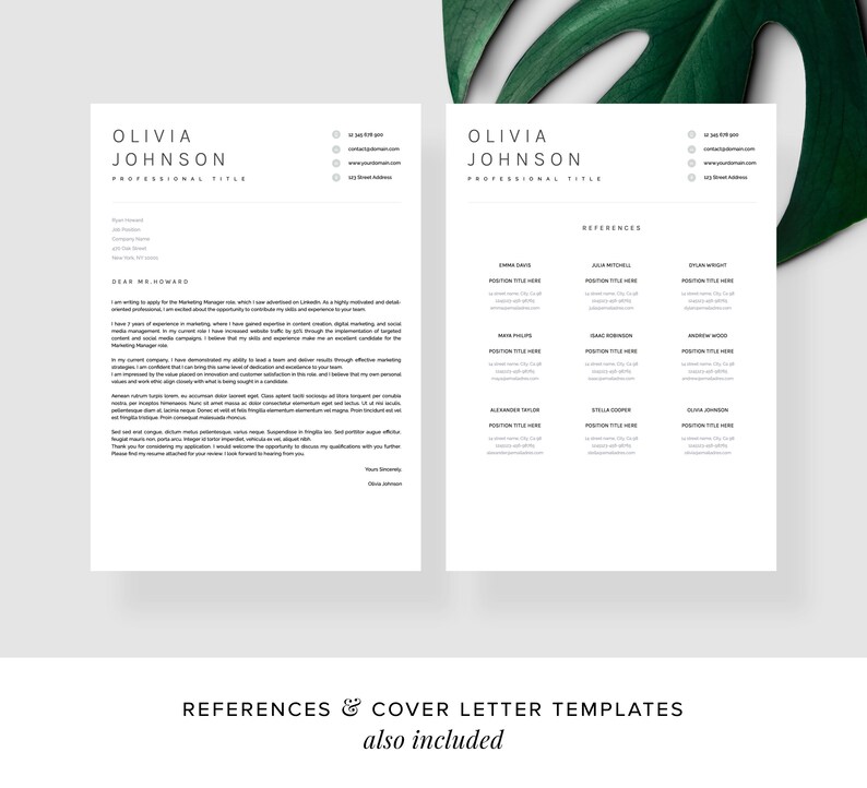 Resume Template, Professional Modern Resume Template Word, Pages ...