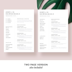Resume Template Modern for Word, Pages, Clean Modern Resume Template ...