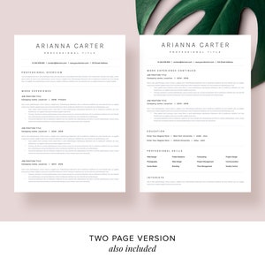 Professional Resume Template Word, Apple Pages Resume Template, CV ...