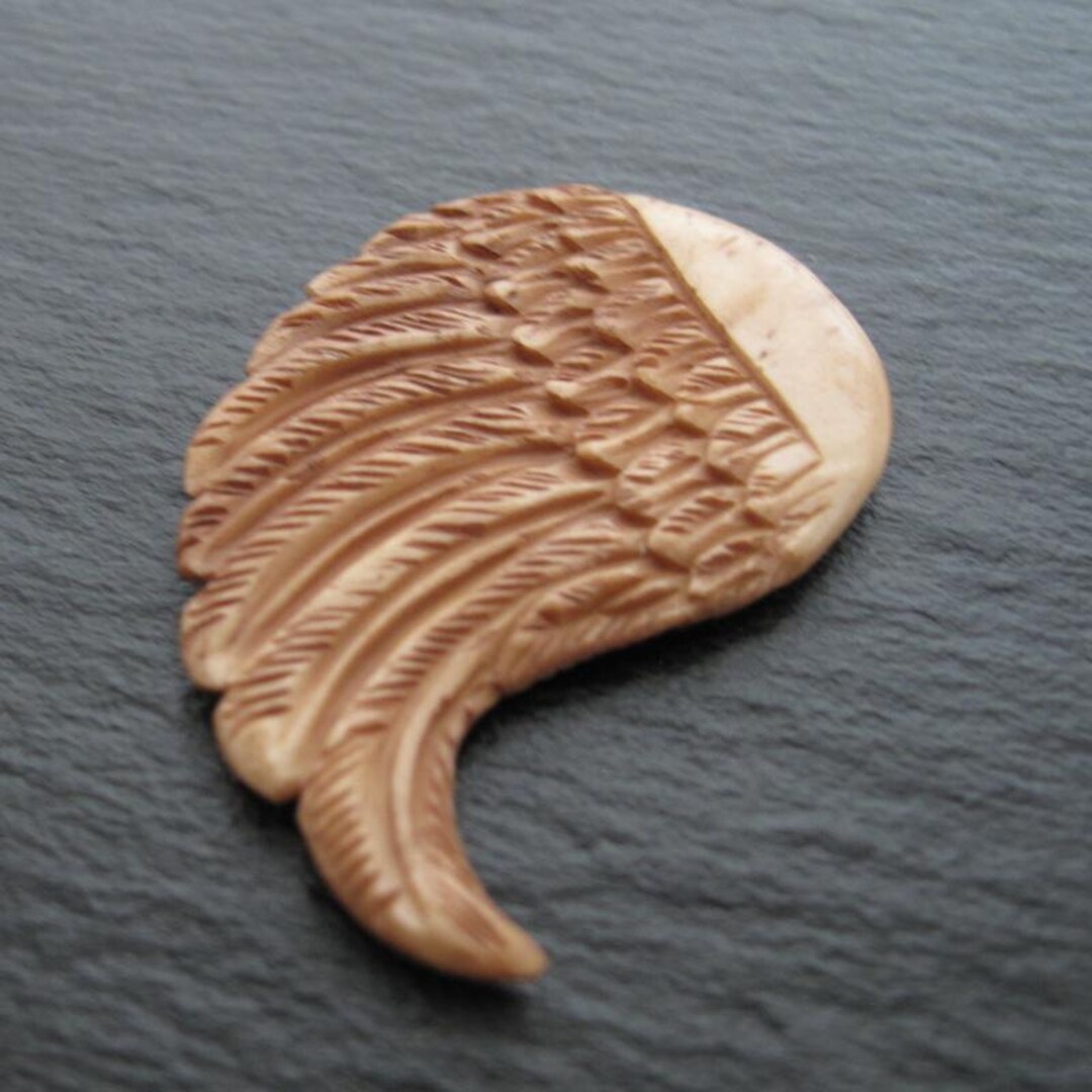 Carved Buffalo Bone Angel Wing -feather G - Etsy