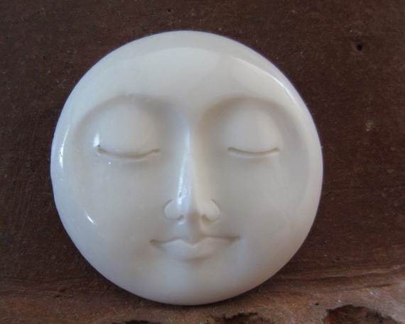 Hand Carved Face Moon 30mm Buffalo Bone Carving G034 | Etsy