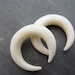 Pair 30mm Crescent Moon. Horn, Buffalo Bone Carving - Etsy