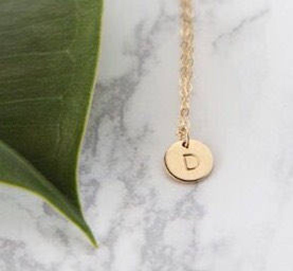 9mm Circle Charm Necklace - Etsy