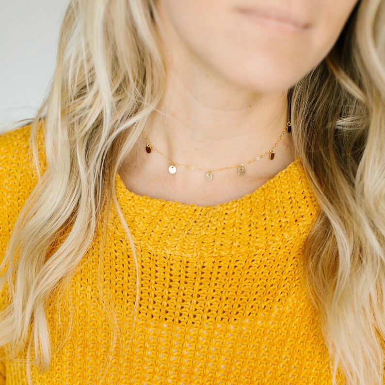 Mini Coin Necklace - Etsy