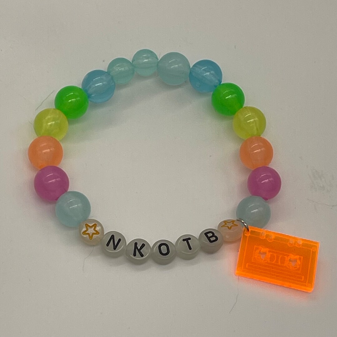 NKOTB Magic Summer Tour GLOW in the Dark Chunky Bead Bracelet 7 Neon ...