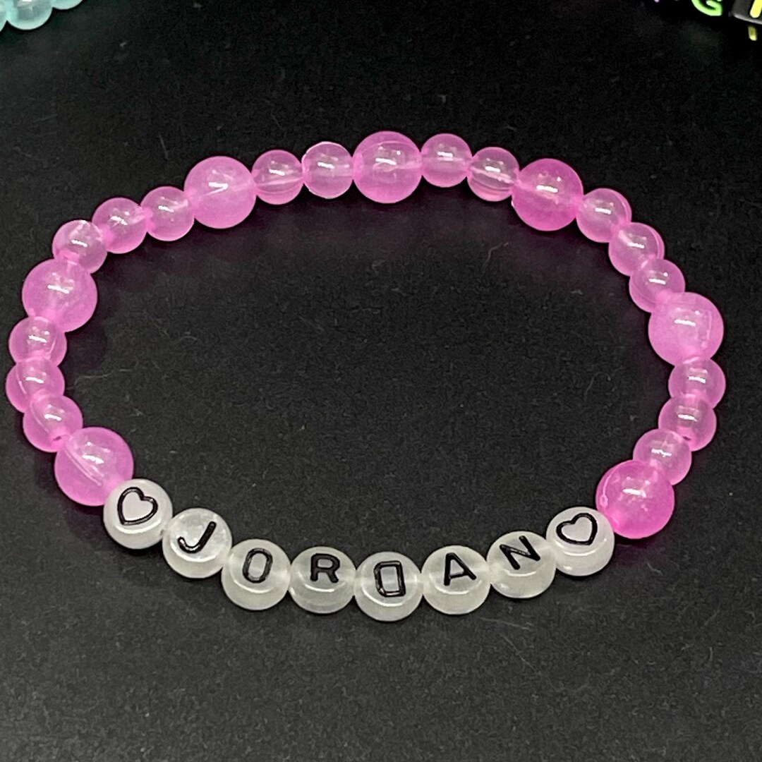NKOTB Pink JORDAN Girl Knight Las Vegas Residency Glow in the Dark Bead ...