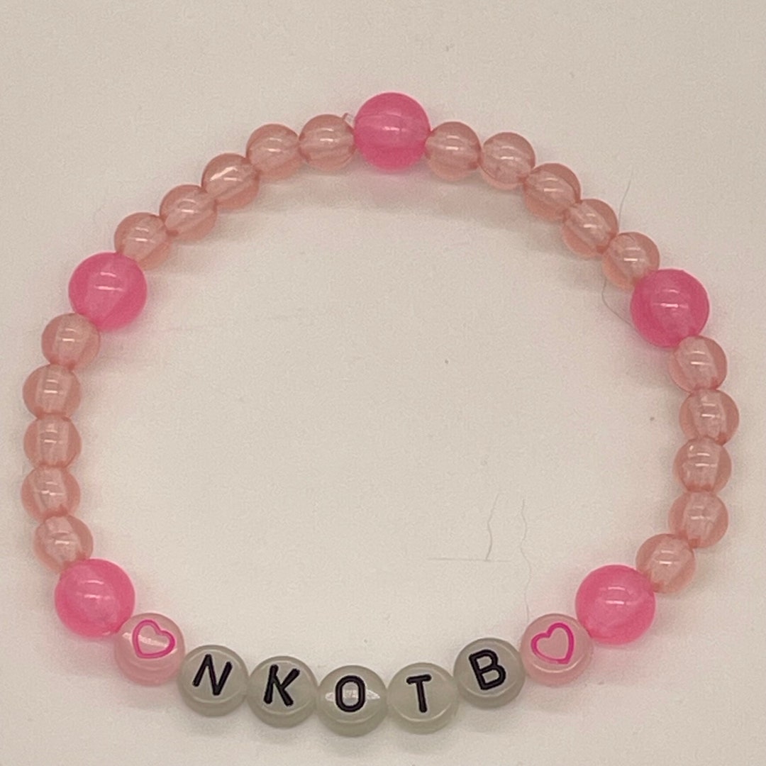 NKOTB Light Pink Las Vegas Residency Glow in the Dark Bead Bracelet 7 ...