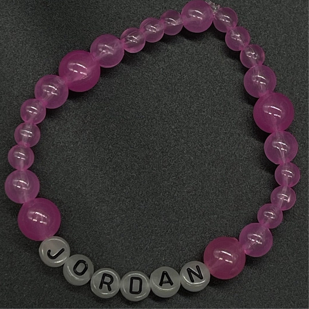 NKOTB JORDAN Las Vegas Residency GLOW in the Dark Bead Bracelet 7” Neon ...