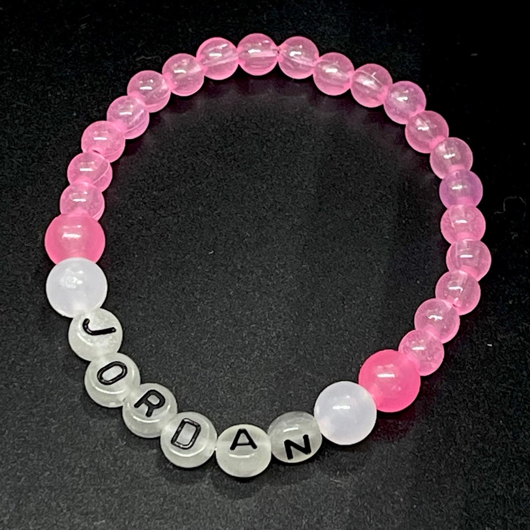 NKOTB Pink JORDAN Girl Knight Las Vegas Residency Glow in the Dark Bead ...