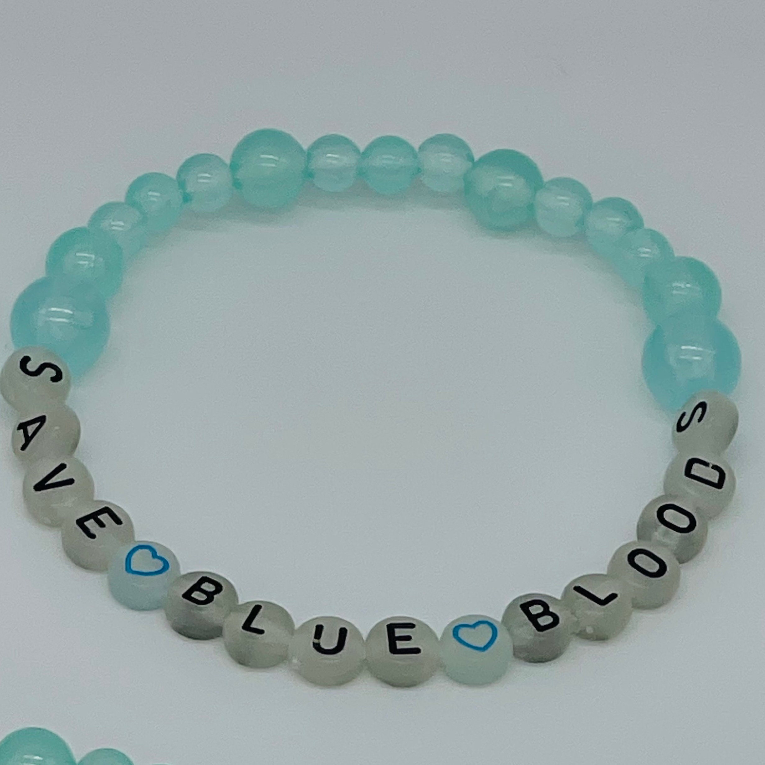 NKOTB DONNIE WAHLBERG Save Blue Bloods Glow in the Dark Bead Bracelet 8 ...