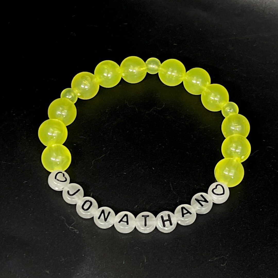 NKOTB Yellow Jonathan Girl Magic Summer Tour Glow in the Dark Bead ...