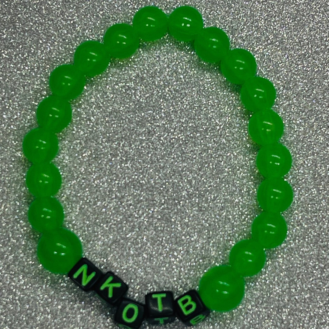 NKOTB Las Vegas Residency Glow in the Dark Chunky Green Bracelet 6 1/2 ...