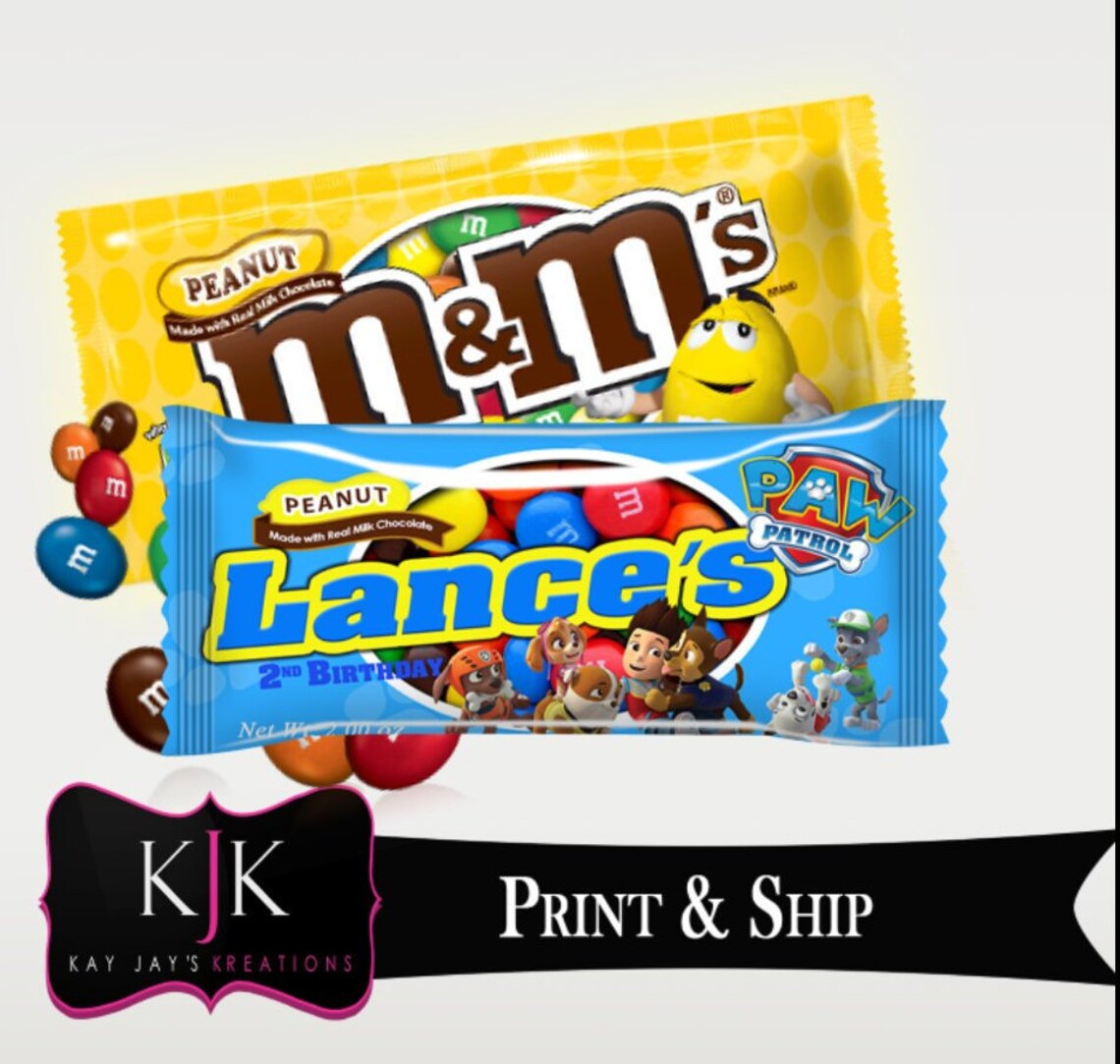 Personalized Candy Favors hershey Snickers Mms - Etsy