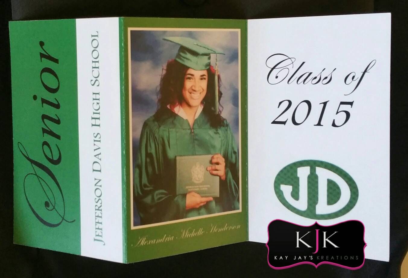 Quarter Fold Graduation Invitations