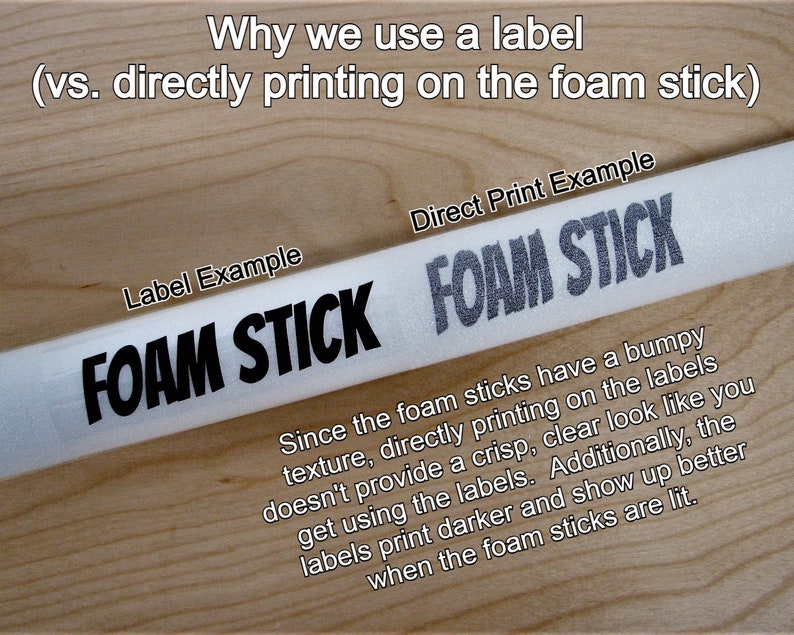 Your Text on an LED Foam/glow Sticks -you Pick the Quantity! Wedding ...