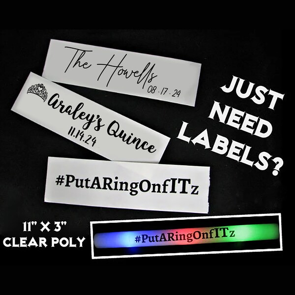 Led Foam Sticks Labels - Etsy