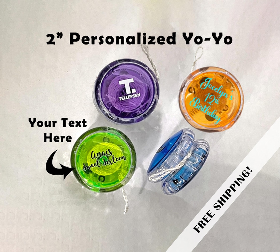 24 Pack of Single-sided Personalized 2" Neon Yo-yos | Add Your Text ...